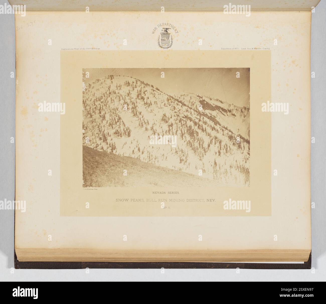 Timothy H. O'Sullivan's 1871 albumen silver print captures snow-covered ...