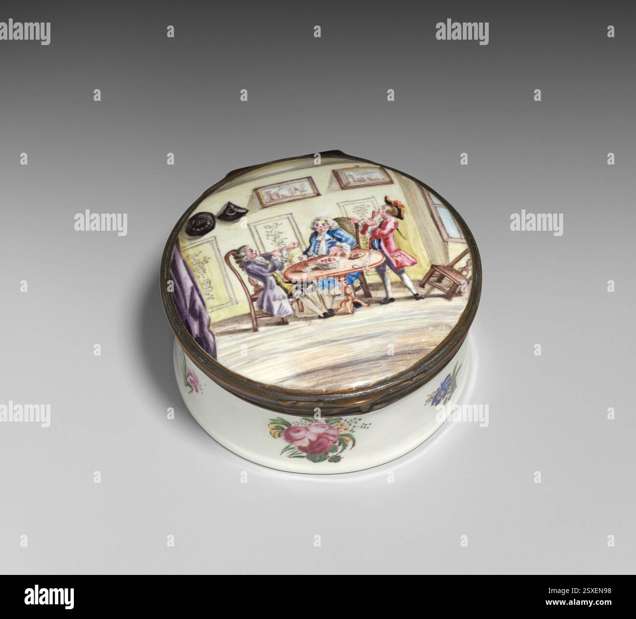 Snuffbox, British, ca. 1770-80, enamel on copper, painted snuffbox, decorative object, 18th ...