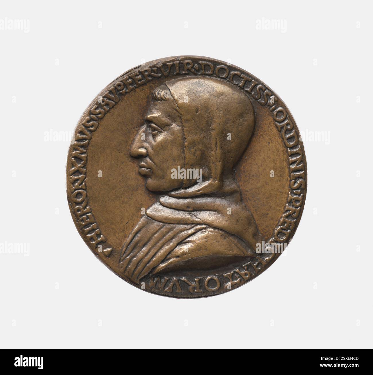 A bronze medal by Niccolò Fiorentino, featuring Girolamo Savonarola ...