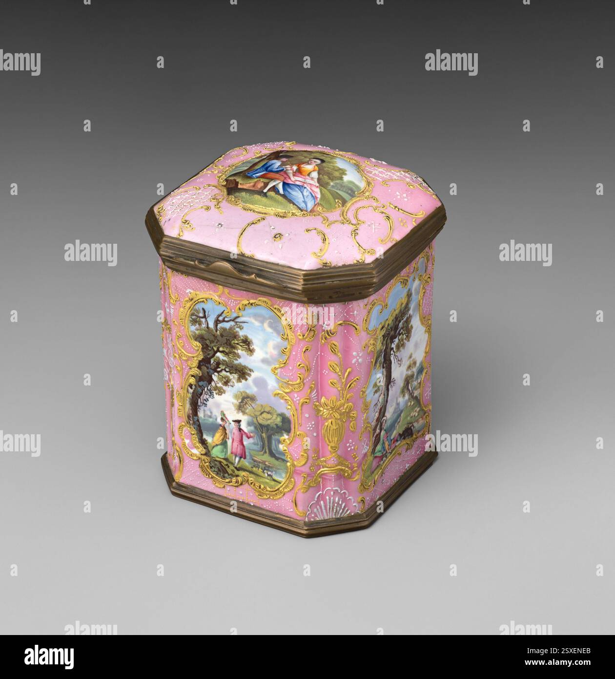 This British tea caddy from the second half of the 18th century is ...