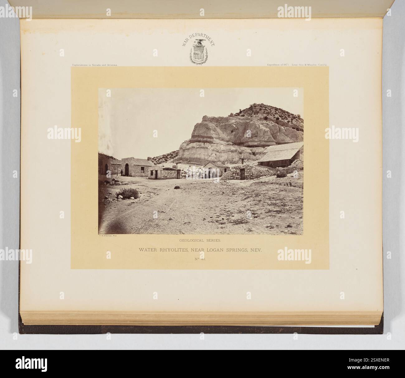 This 1871 photograph by Timothy H. O'Sullivan depicts water rhyolites ...