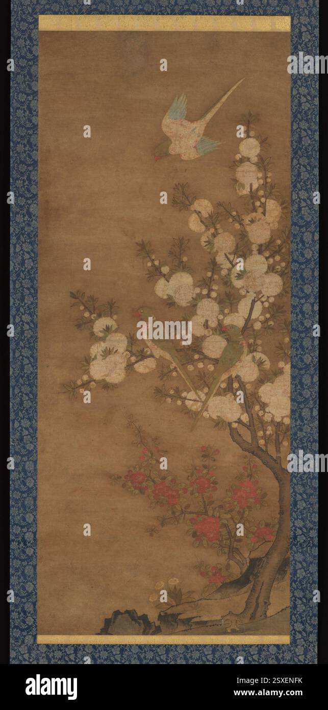 Parrots in Flowering Tree, Unidentified artist, Ming or Qing dynasty ...