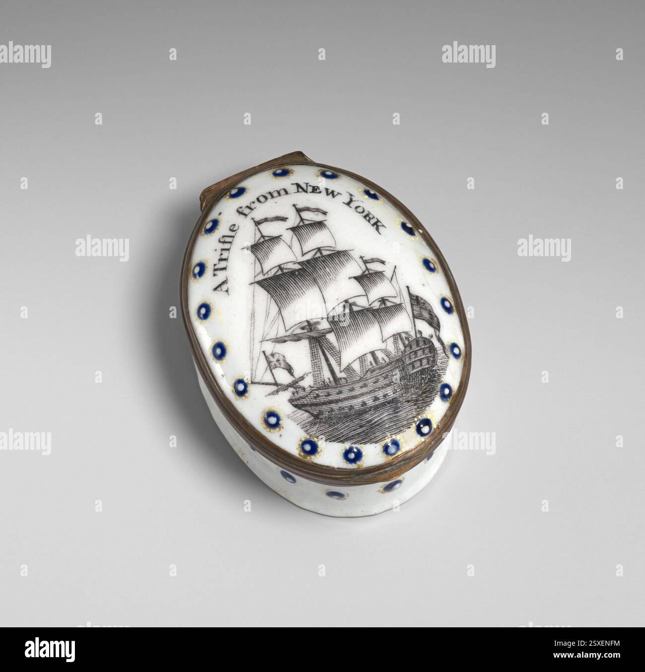 This enamel patch box, crafted in Britain for the American market in ...