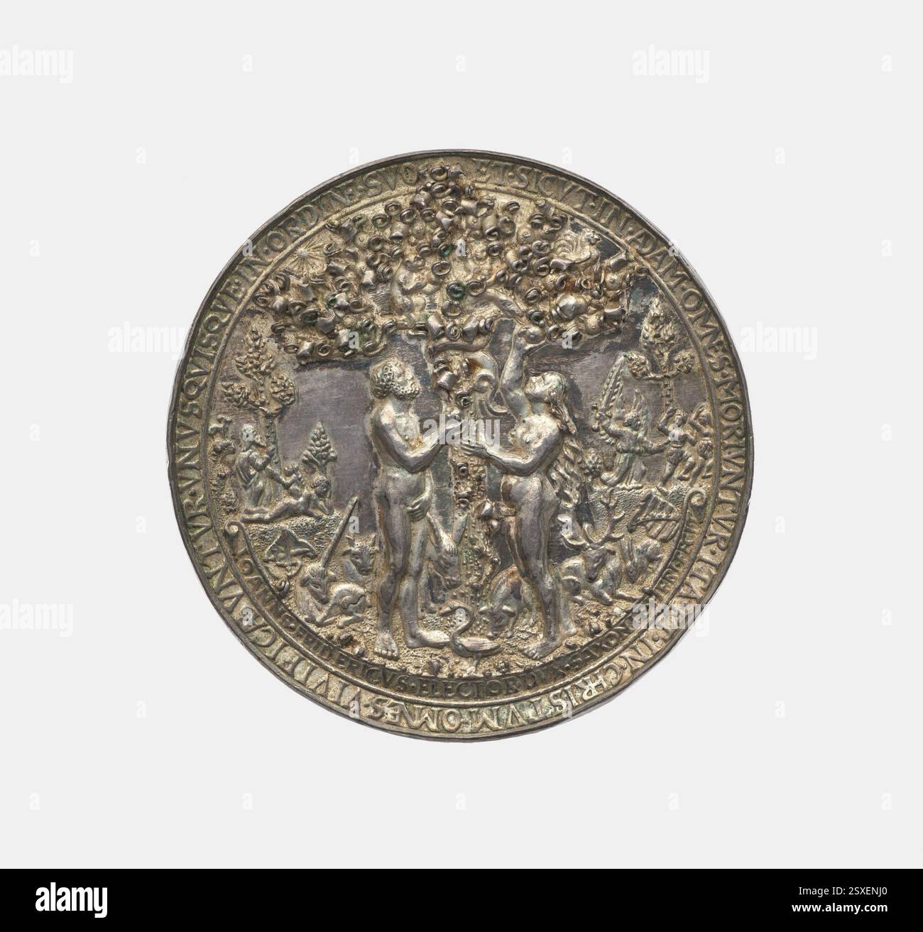 This silver piece by Hans Reinhart the Elder, created in 1536, features ...