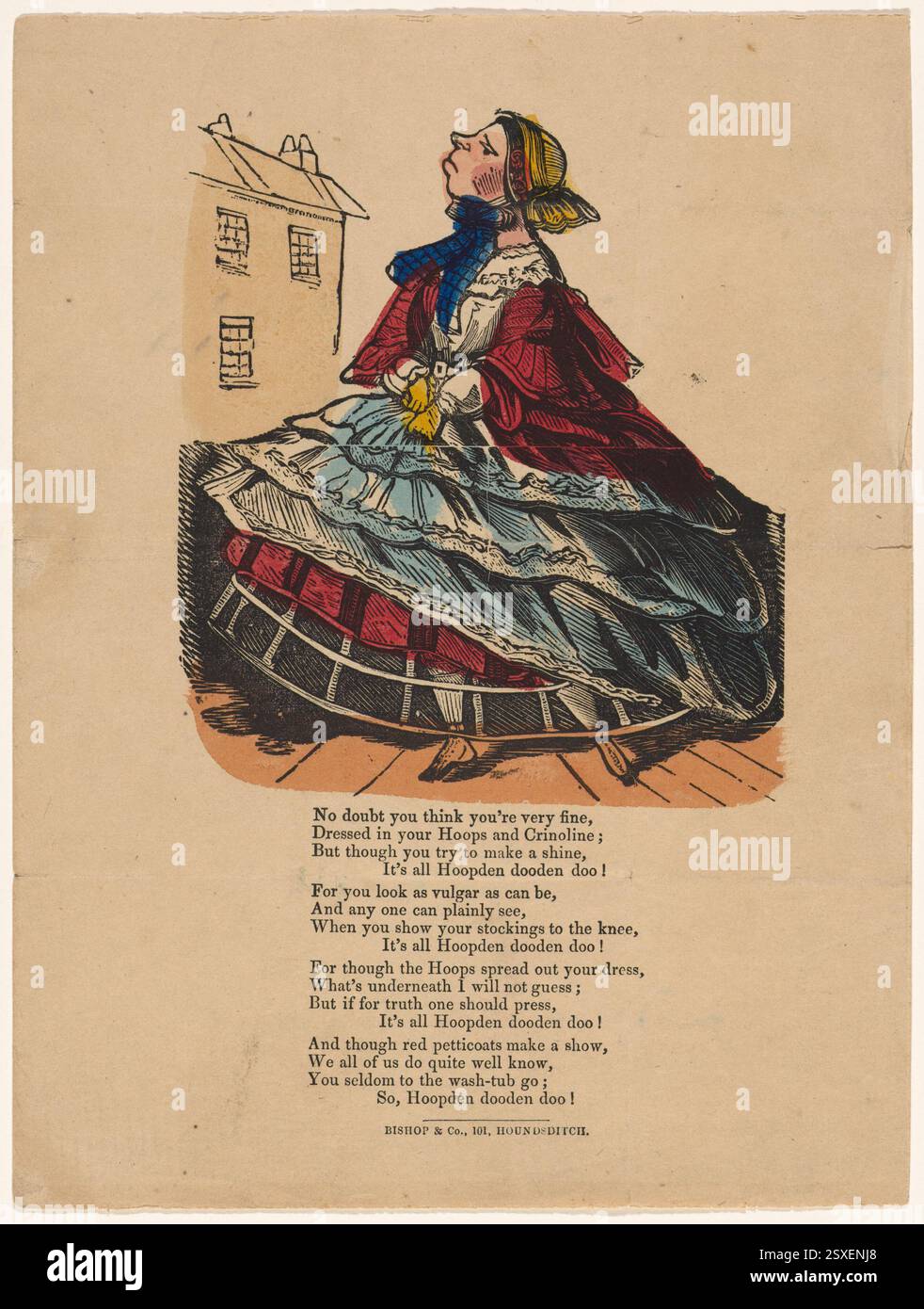 This comic valentine illustration from the early 19th century ...