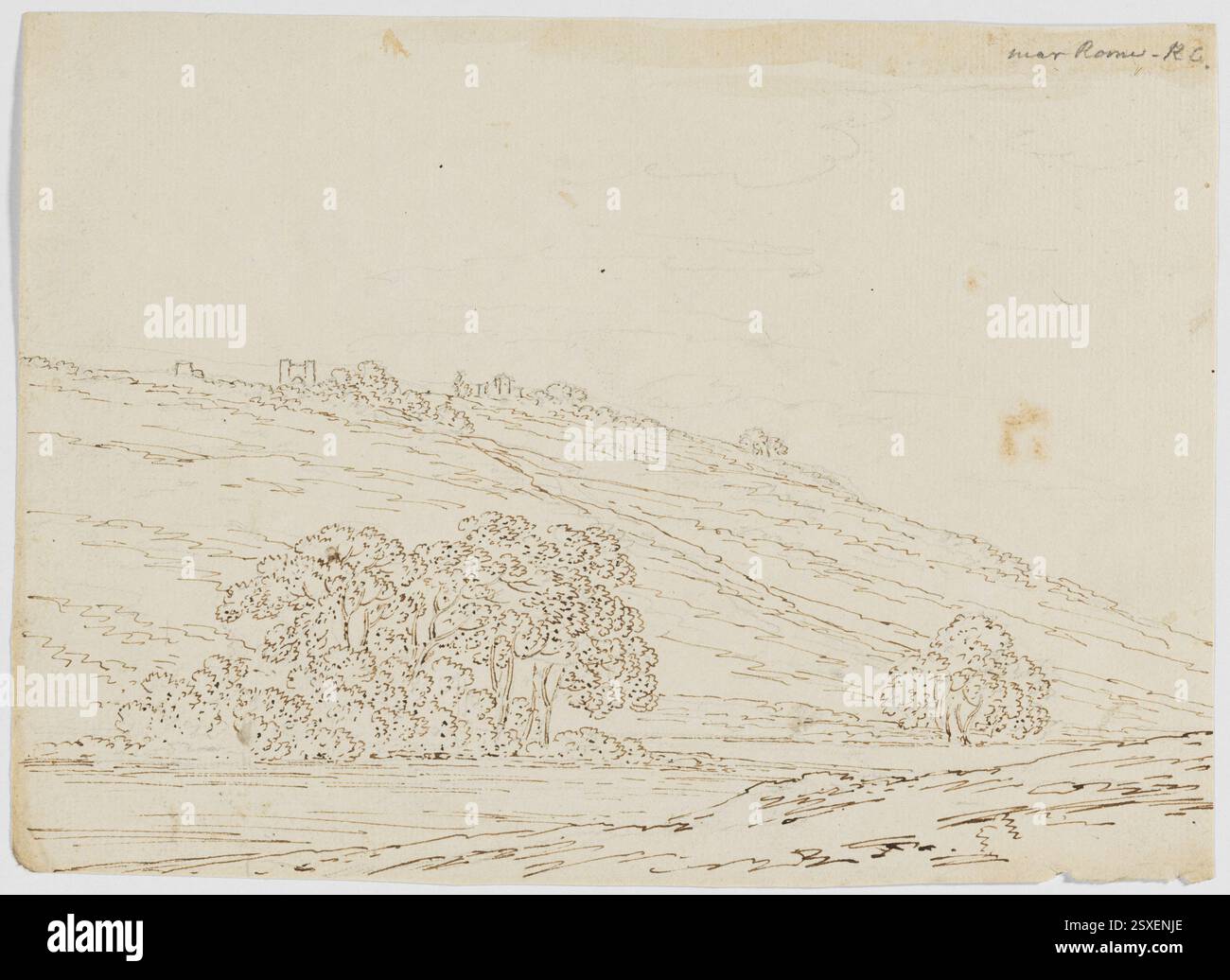 Near Rome. Richard Cooper II (British, 1740–1822). 1774–75. Pen and ink ...
