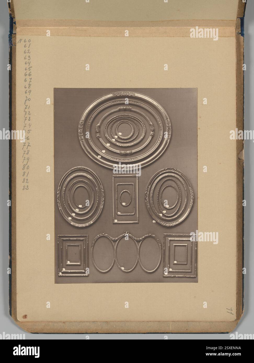 An album containing fifteen silver print photographs, each depicting ...