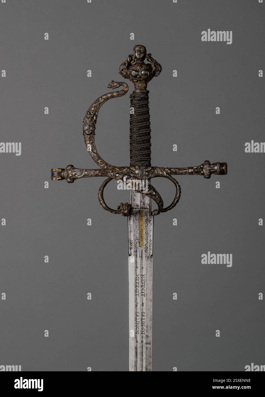 Rapier, probably French, with a German blade from Solingen, ca. 1540. A typical civilian weapon ...