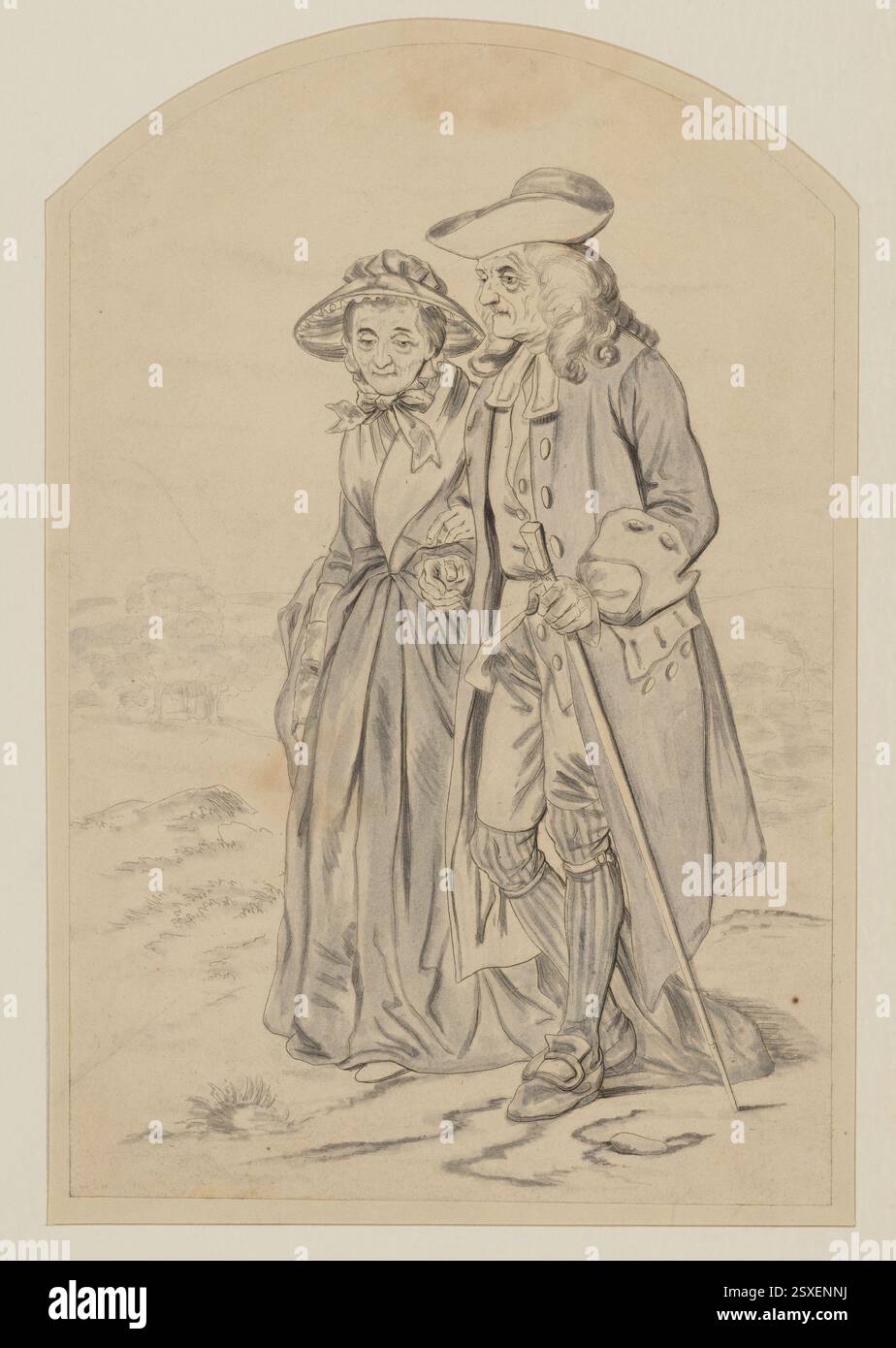 Felix Octavius Carr Darley's pen and ink drawing of Parson Wells and ...