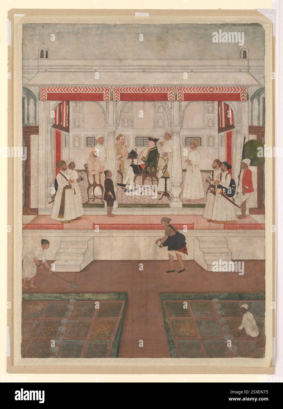 Company Officer Receiving a Nobleman, India, ca. 1760–65. This painting ...