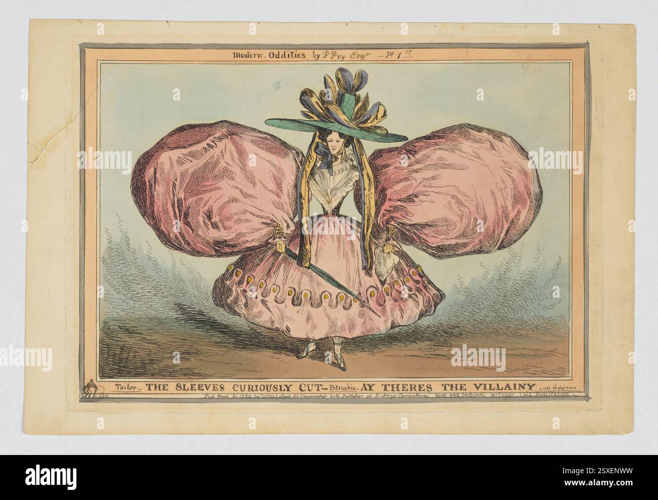 Fashion satire print 'Modern Oddities, by P. Pry Esq., Plate 1st' by ...
