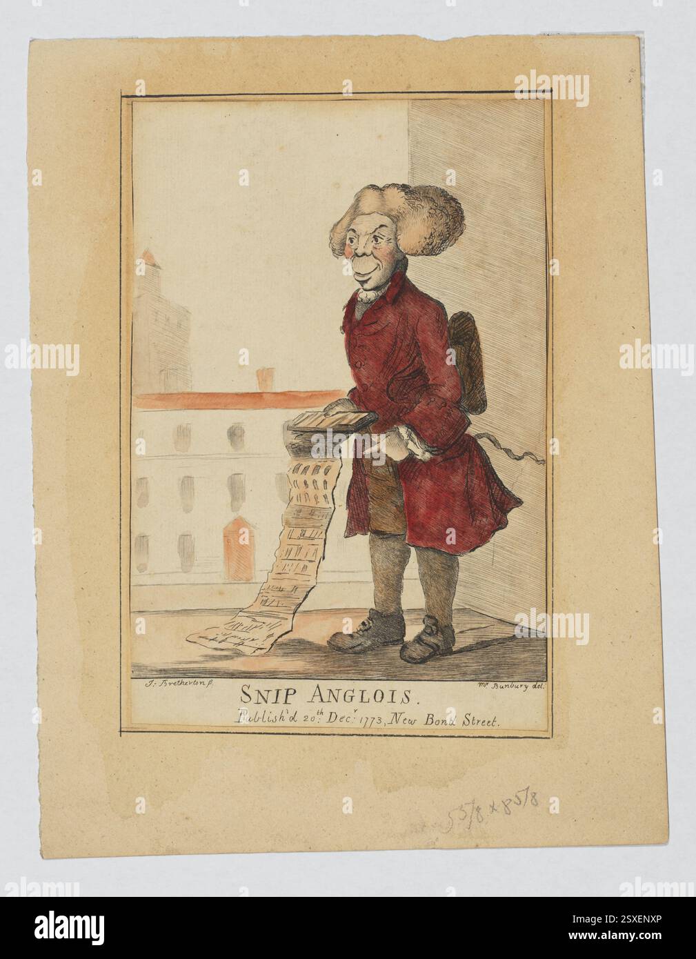 Snip Anglois shows an English tailor holding cloth patterns and ...