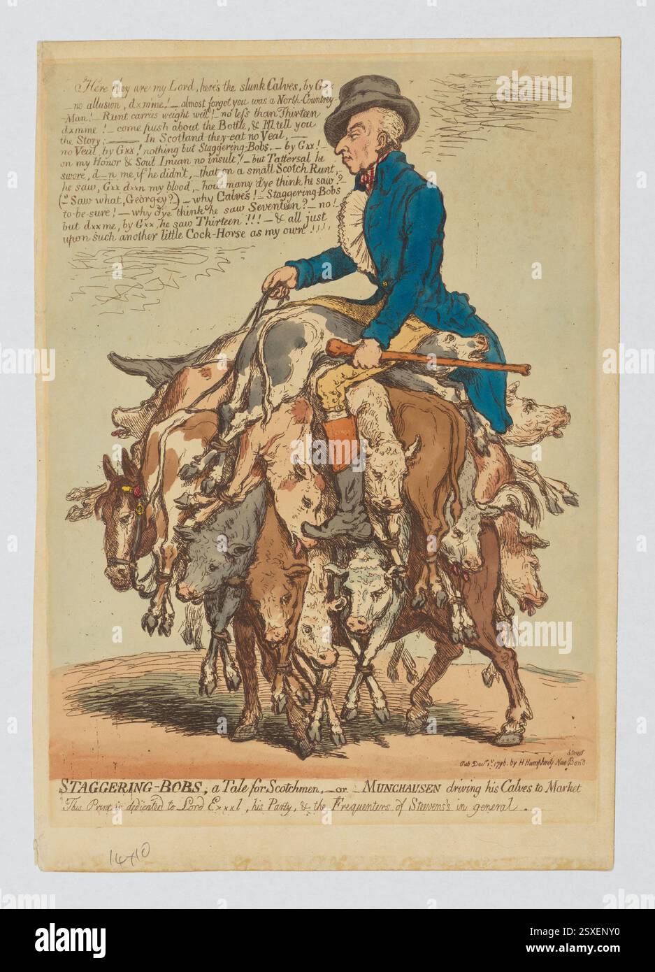 Staggering-Bobs, 1796, satirical depiction of George Hanger, featuring ...