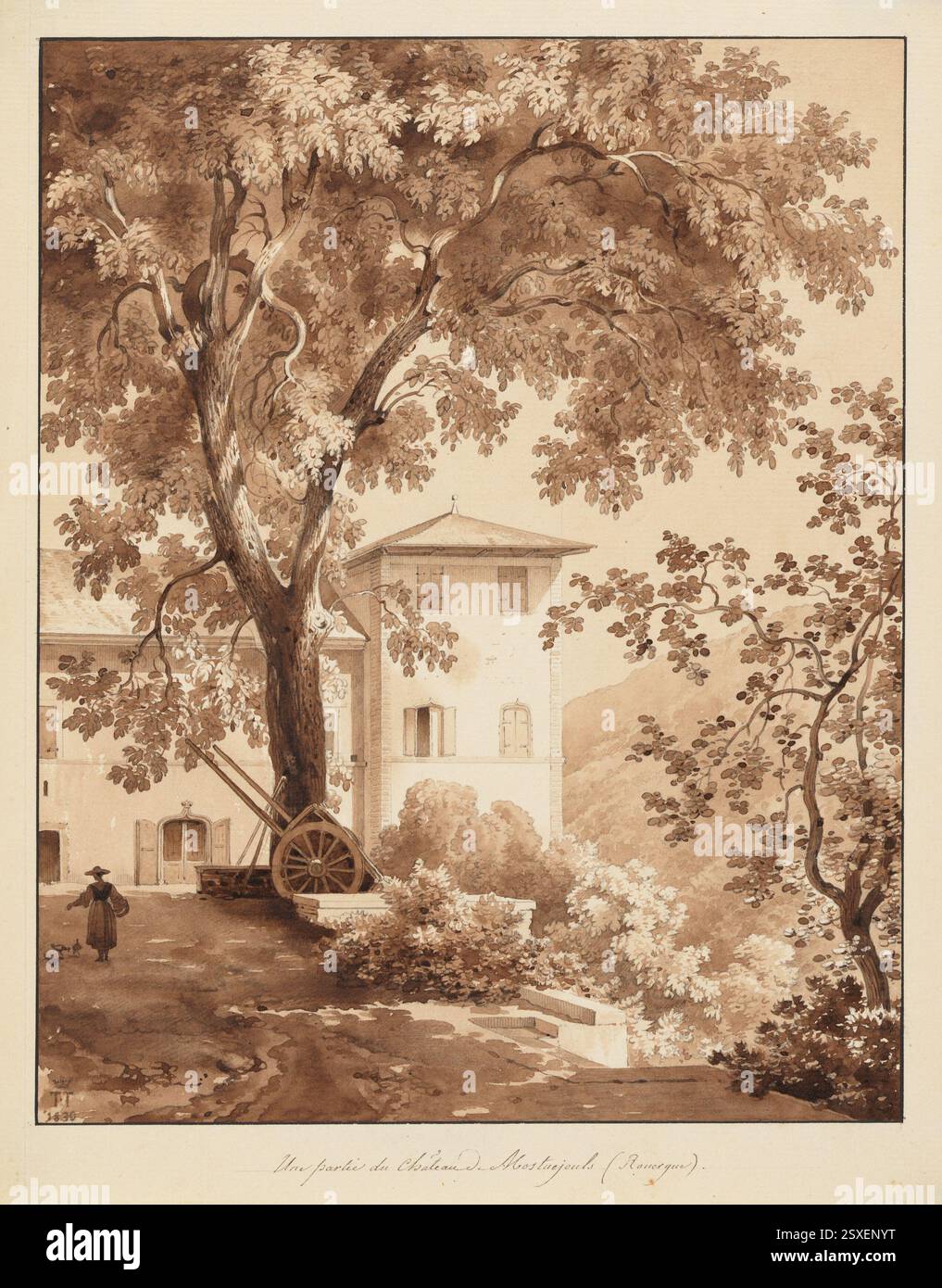 Chateau de Mostuéjouls, Lancelot Théodore Turpin de Crissé, 1830. A ...