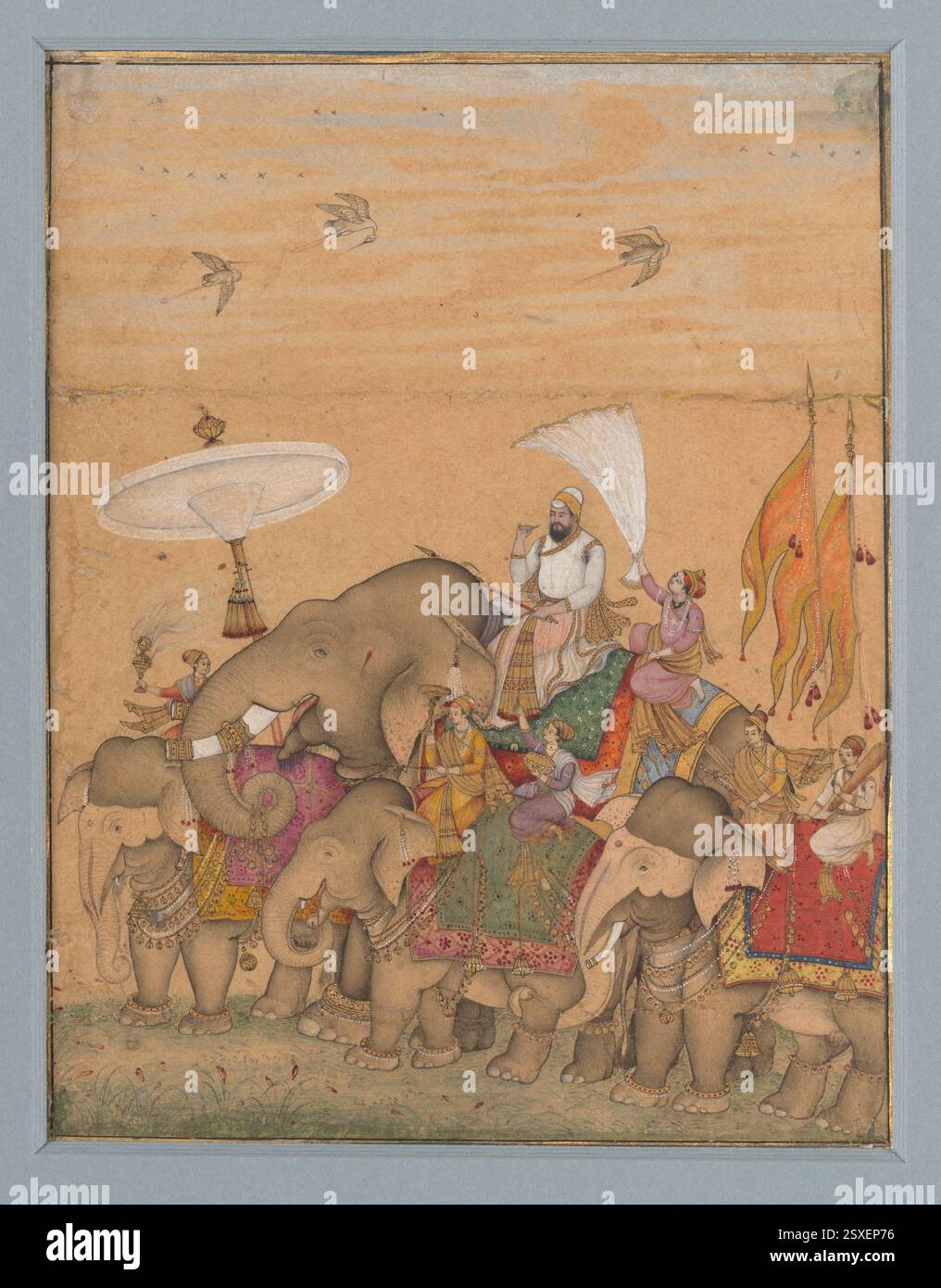 This 17th-century Indian miniature painting depicts Sultan Ibrahim ...