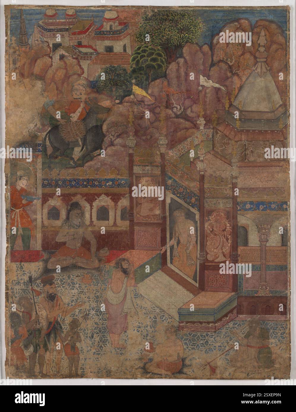 This folio from the *Hamzanama* (The Adventures of Hamza) depicts a ...