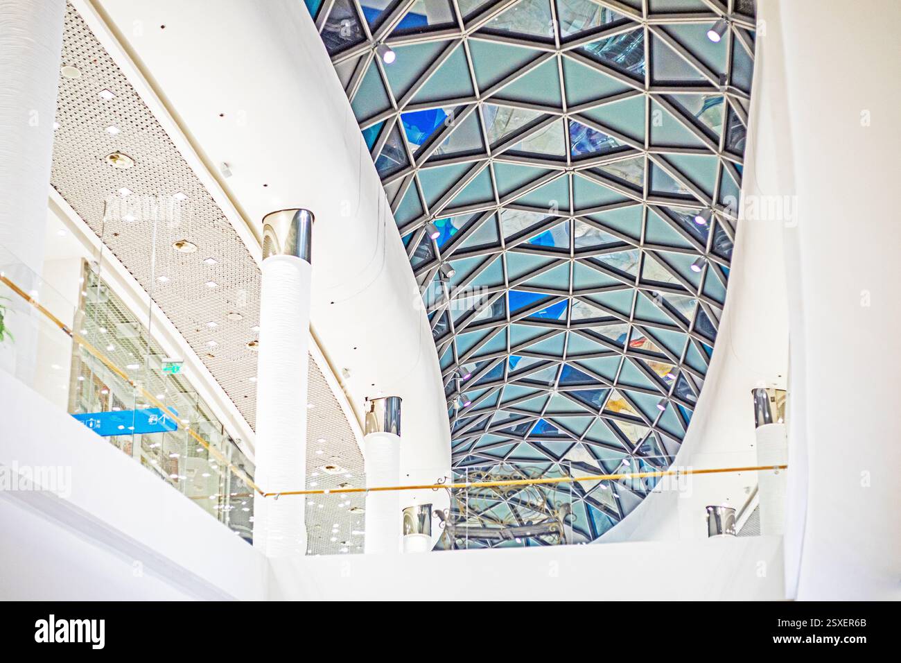 stylish ceiling design in a shopping center Stock Photo - Alamy