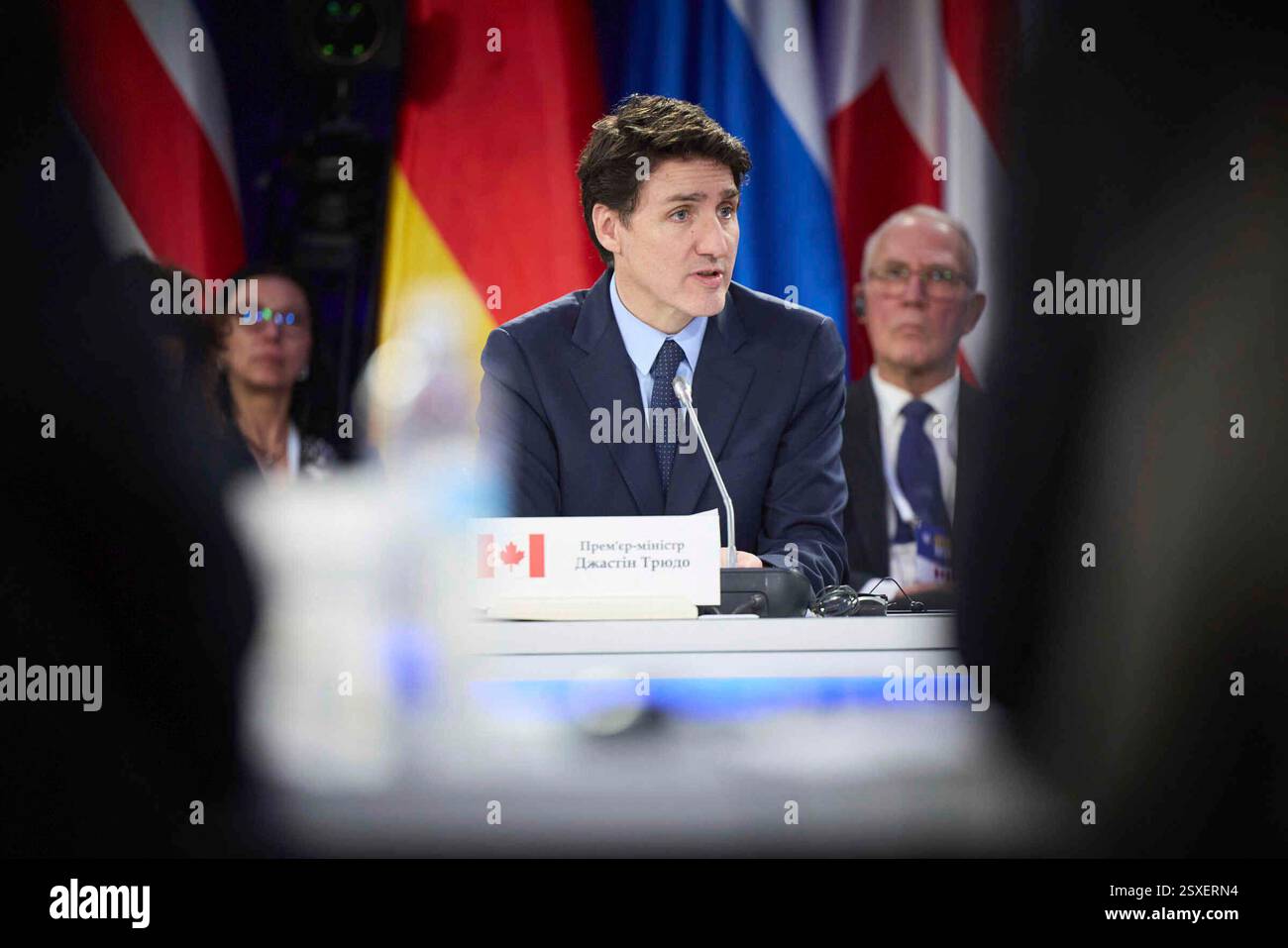 In this photo provided by the Ukrainian Presidential Press Office ...