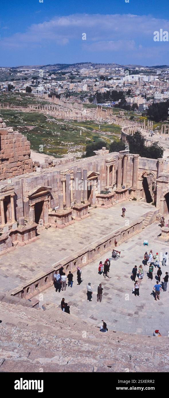 Ruins of the Southern Theatre of the ancient city of Jerash, Gerasa ...