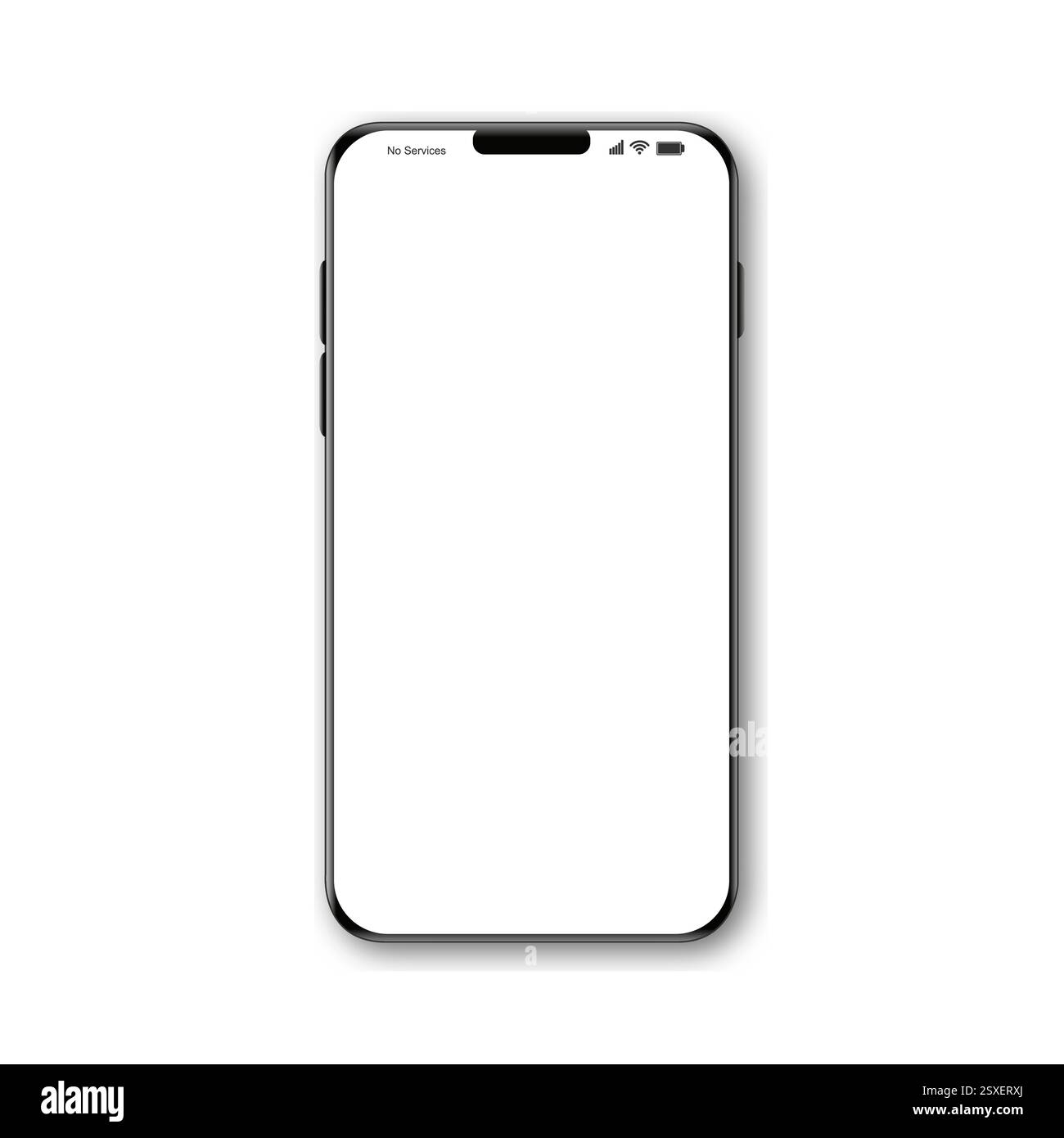 Realistic smartphone mockup. Mobile phone vector with isolated on white ...