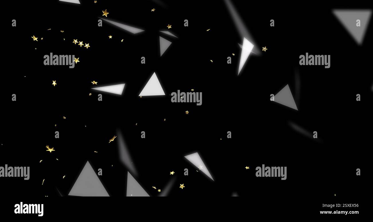 Futuristic animation glowing colorful triangles hi-res stock ...