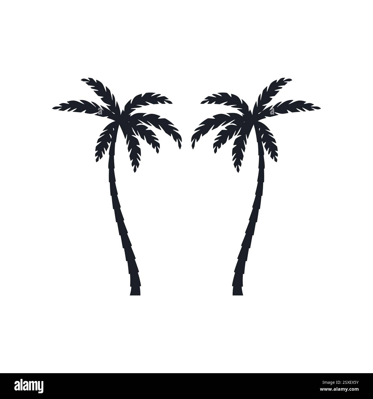 Coconut Tree Vector Silhouette Editable Resizable Vector Illustration Stock Vector Image