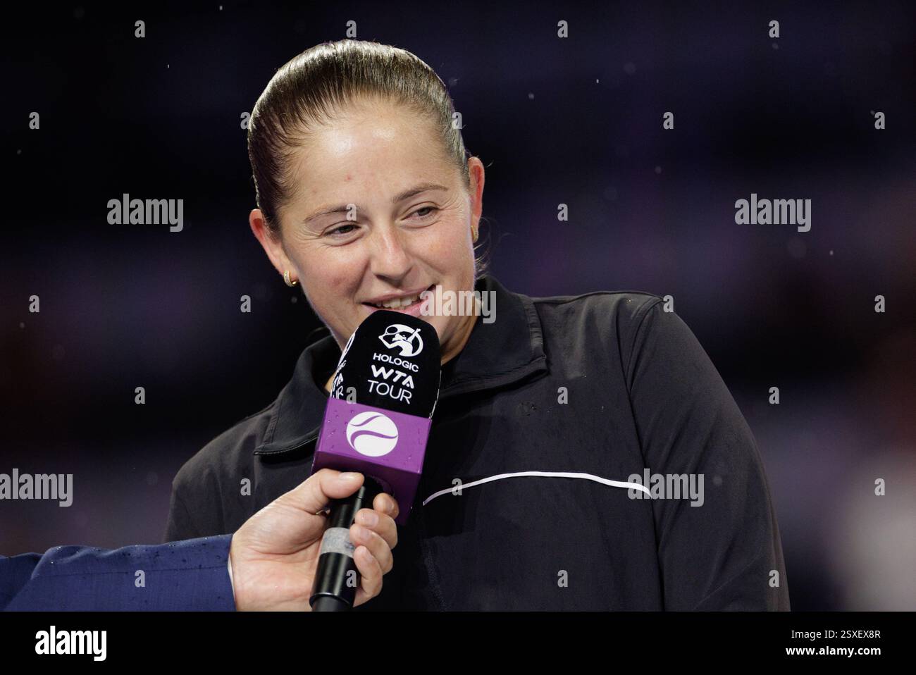 Jelena Ostapenko of Latvia during the Qatar TotalEnergies Open 2025 ...
