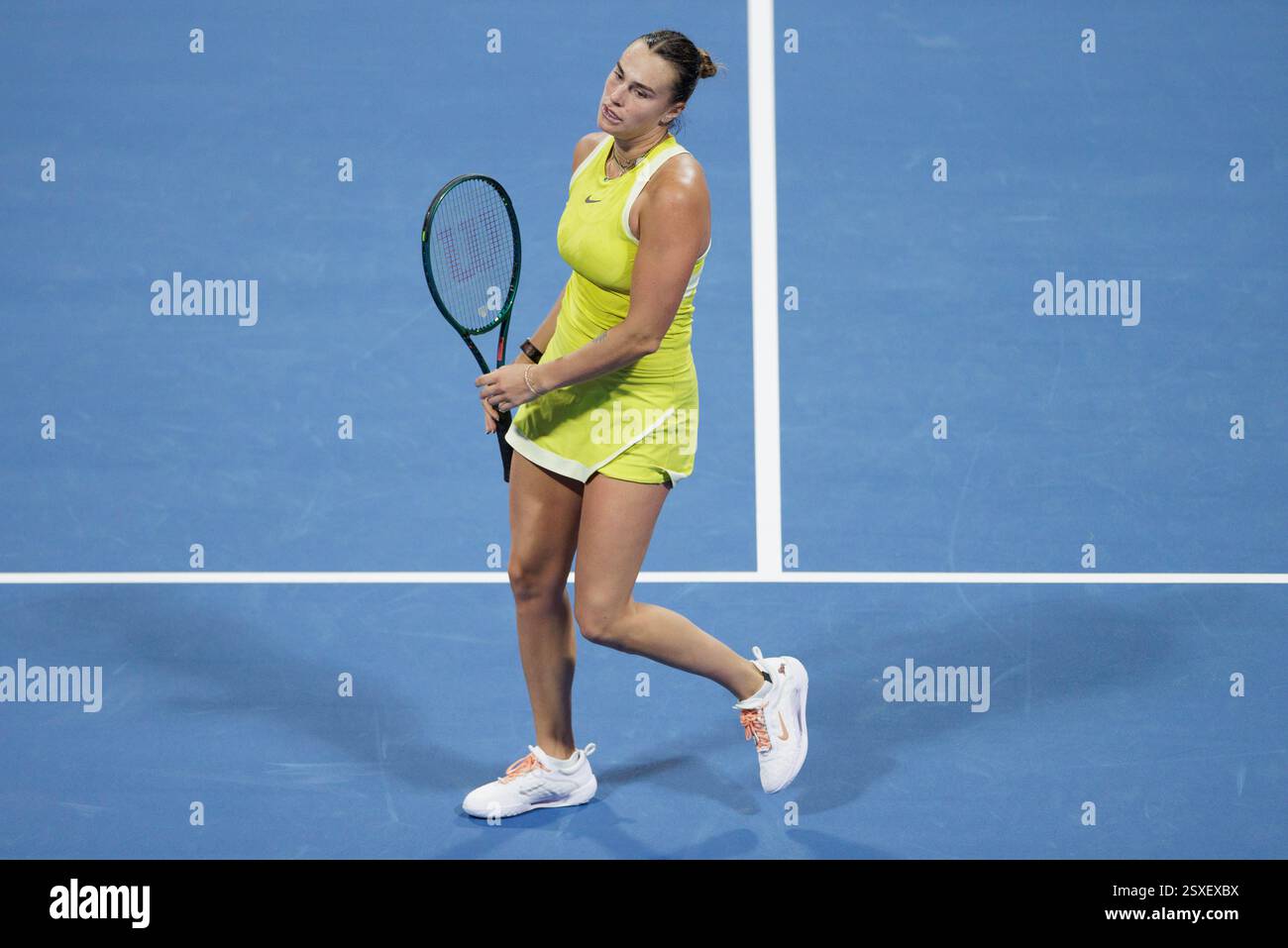 Aryna Sabalenka of Belarus during the Qatar TotalEnergies Open 2025 ...