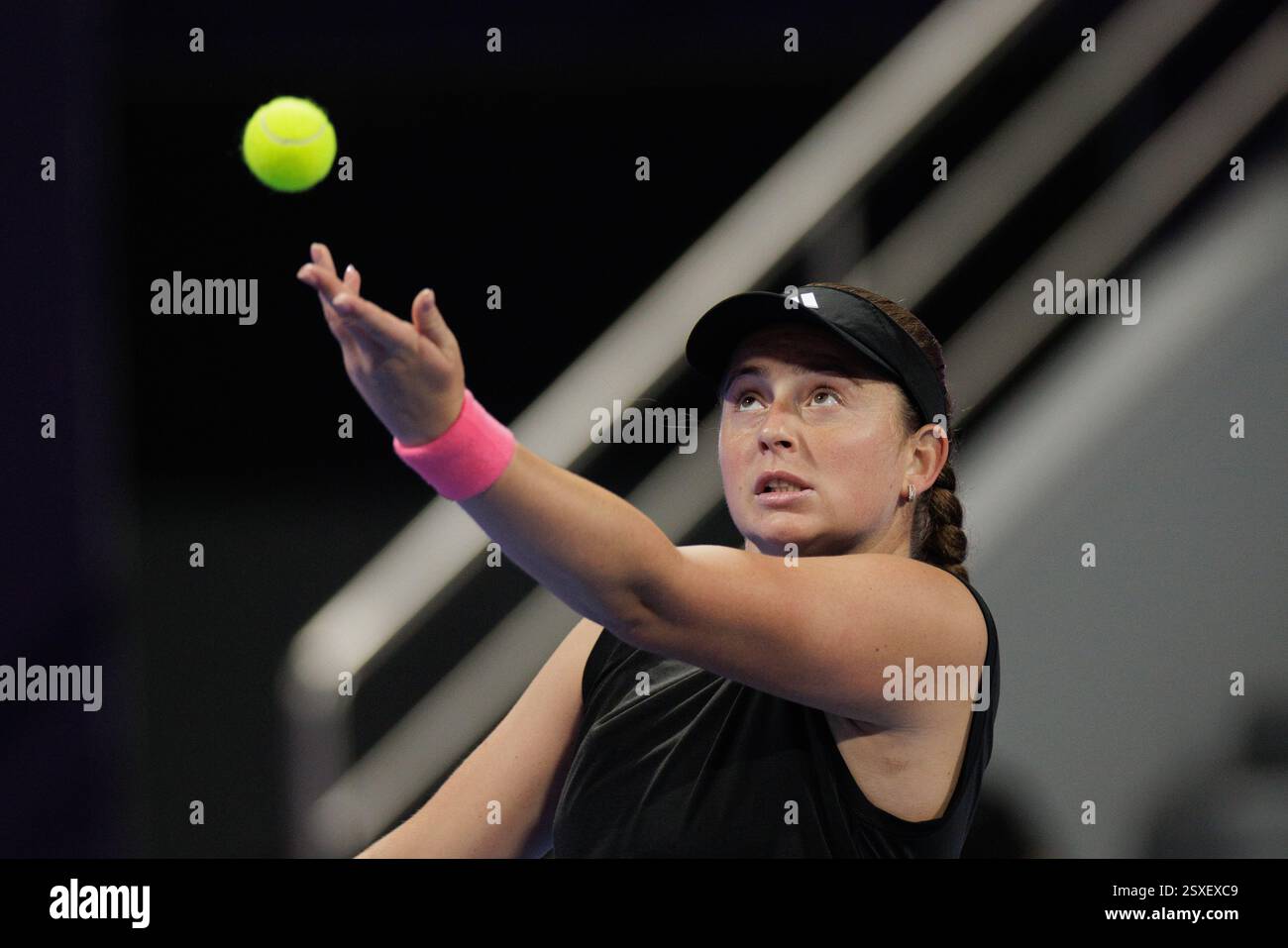 Jelena Ostapenko of Latvia during the Qatar TotalEnergies Open 2025 ...