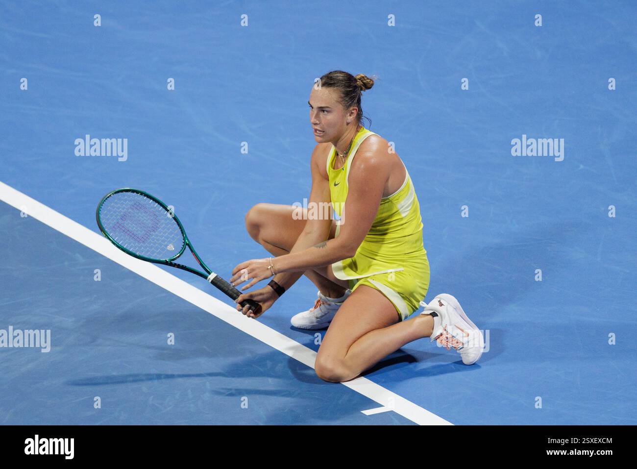 Aryna Sabalenka of Belarus during the Qatar TotalEnergies Open 2025 ...