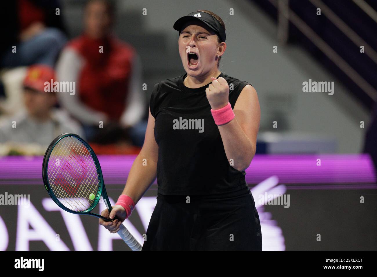 Jelena Ostapenko of Latvia during the Qatar TotalEnergies Open 2025 ...