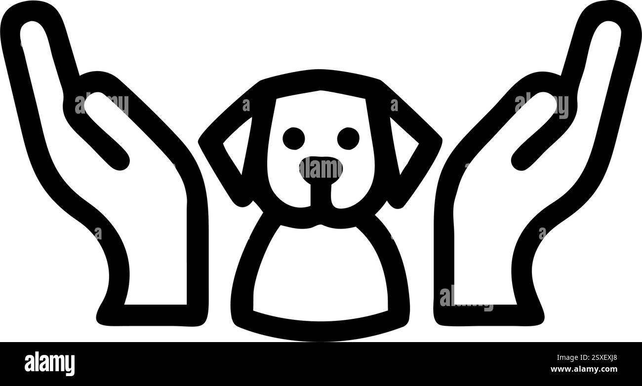 Pet Adoption Hands Icon Stock Vector Image & Art - Alamy