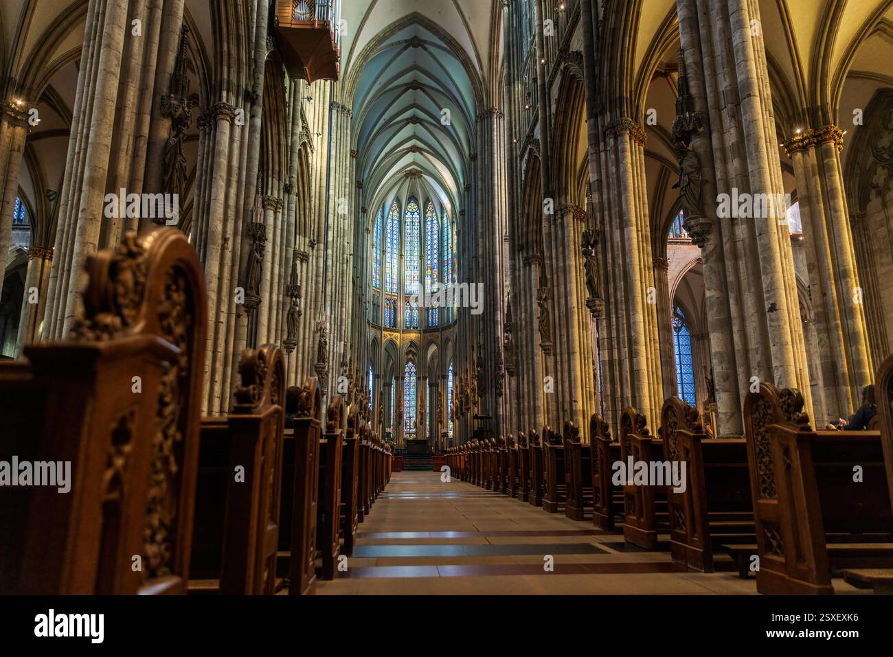 The Inside view of the Cologne Cathedral Stock Photo - Alamy