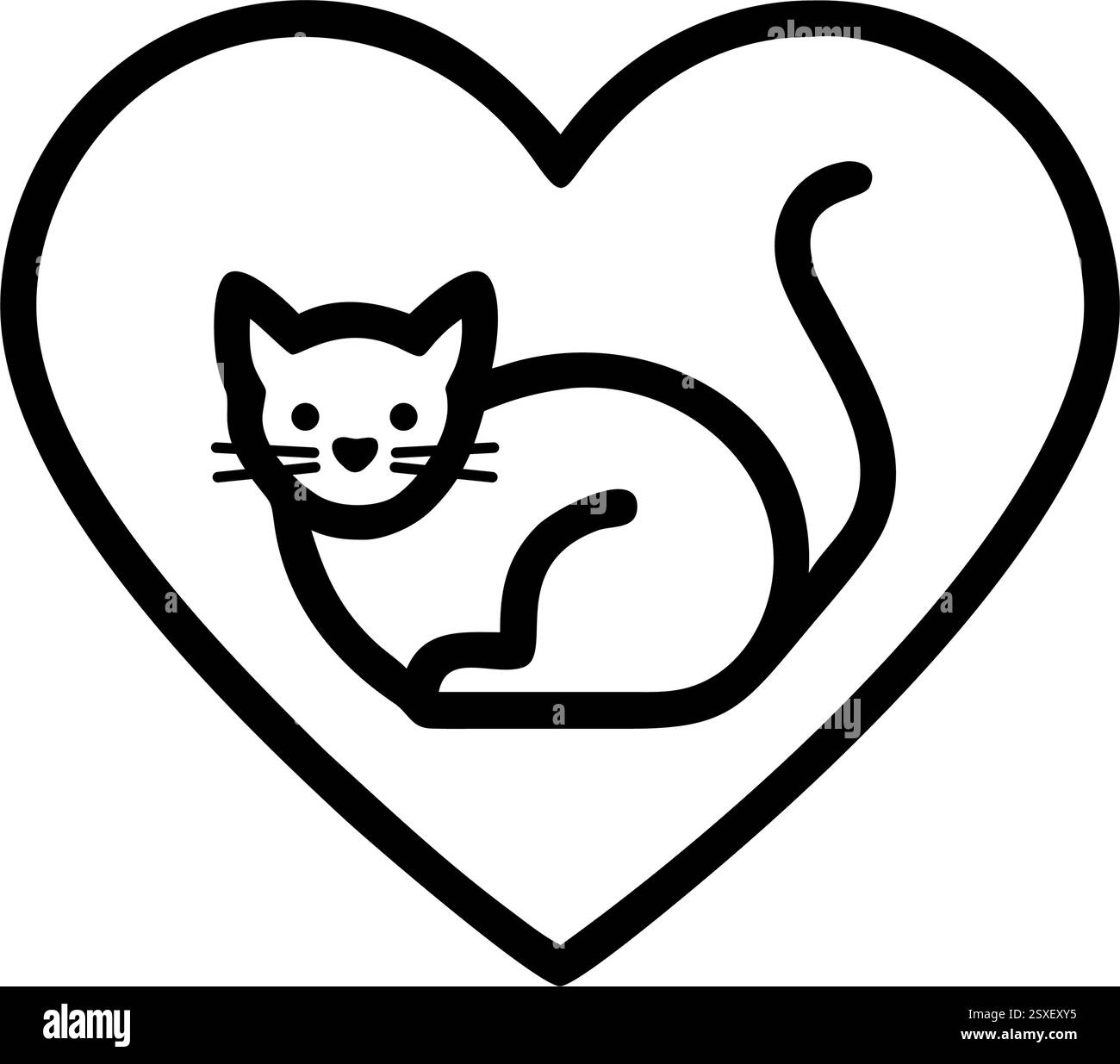 Pet Adoption Cat Love Icon Stock Vector Image & Art - Alamy