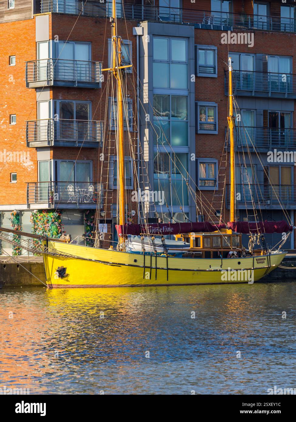 Yellow Sailing Boat, Classic Gaff Rigged Ketch MCA , Josefine ...