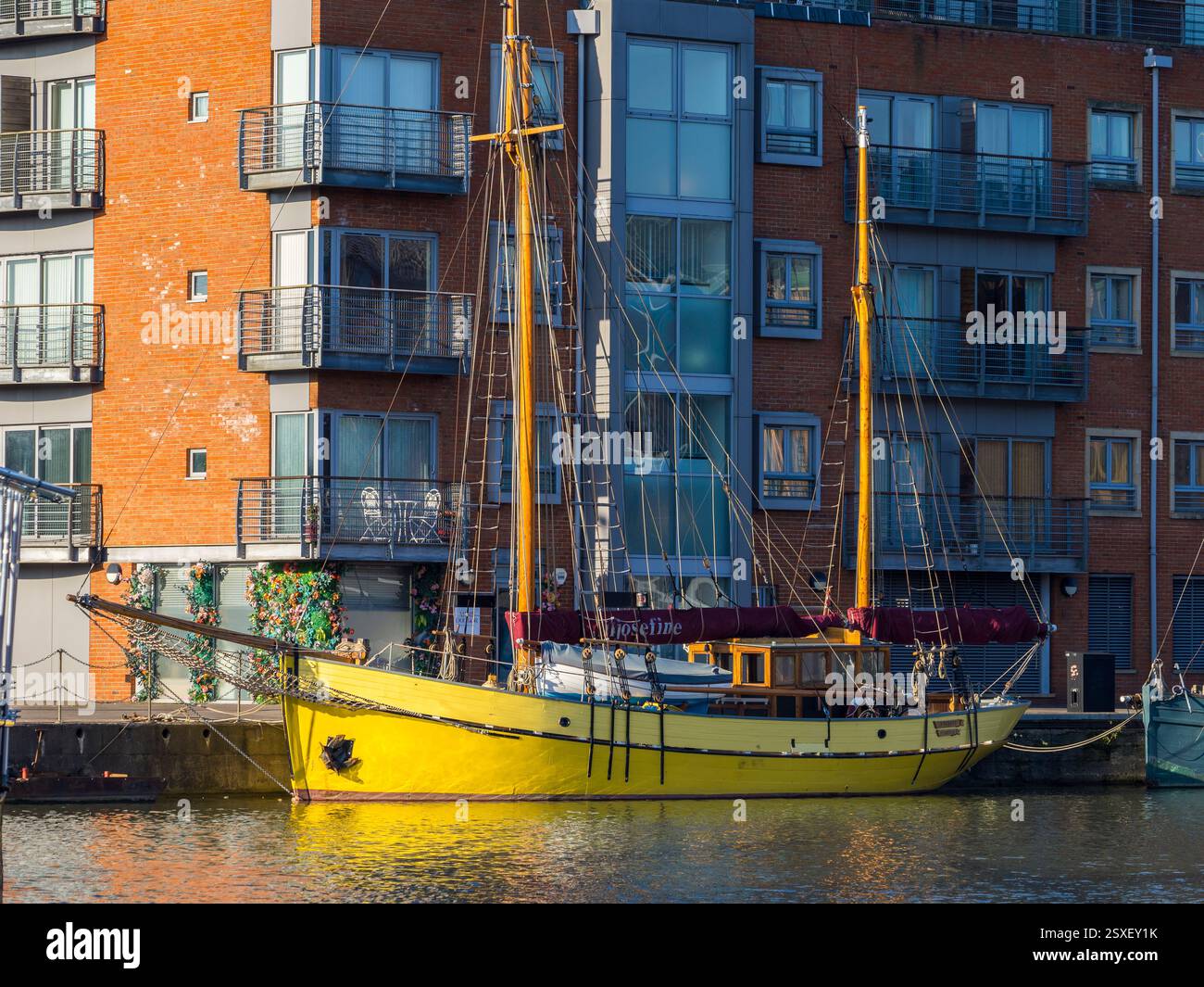 Yellow Sailing Boat, Classic Gaff Rigged Ketch MCA , Josefine ...