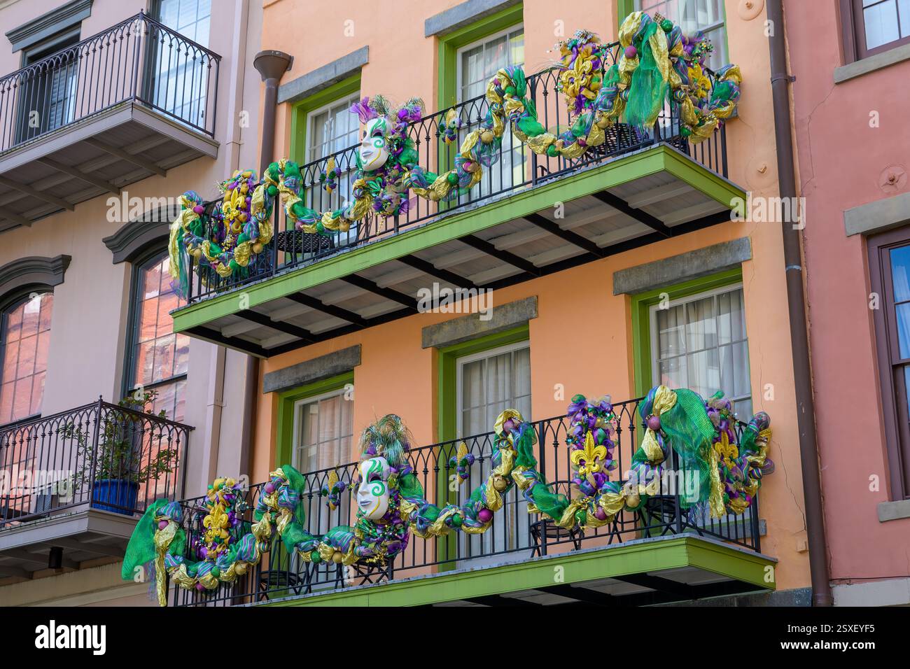 New Orleans, LA, USA - February 1, 2025: Apartment Building in the ...