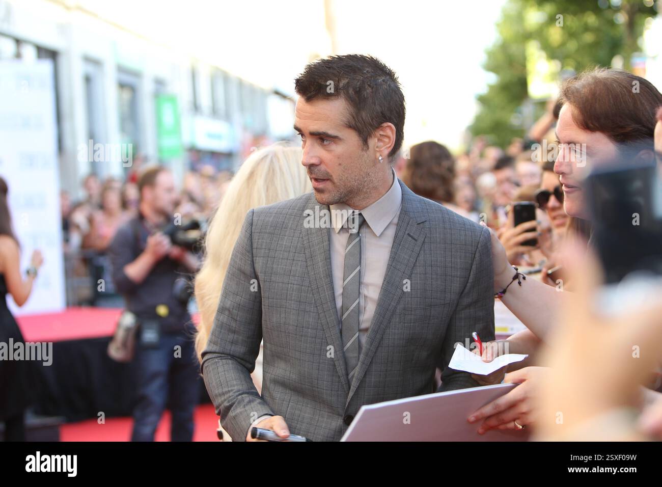 Dublin, Ireland - 14th August 2012 - Colin Farrell with fans on the red ...