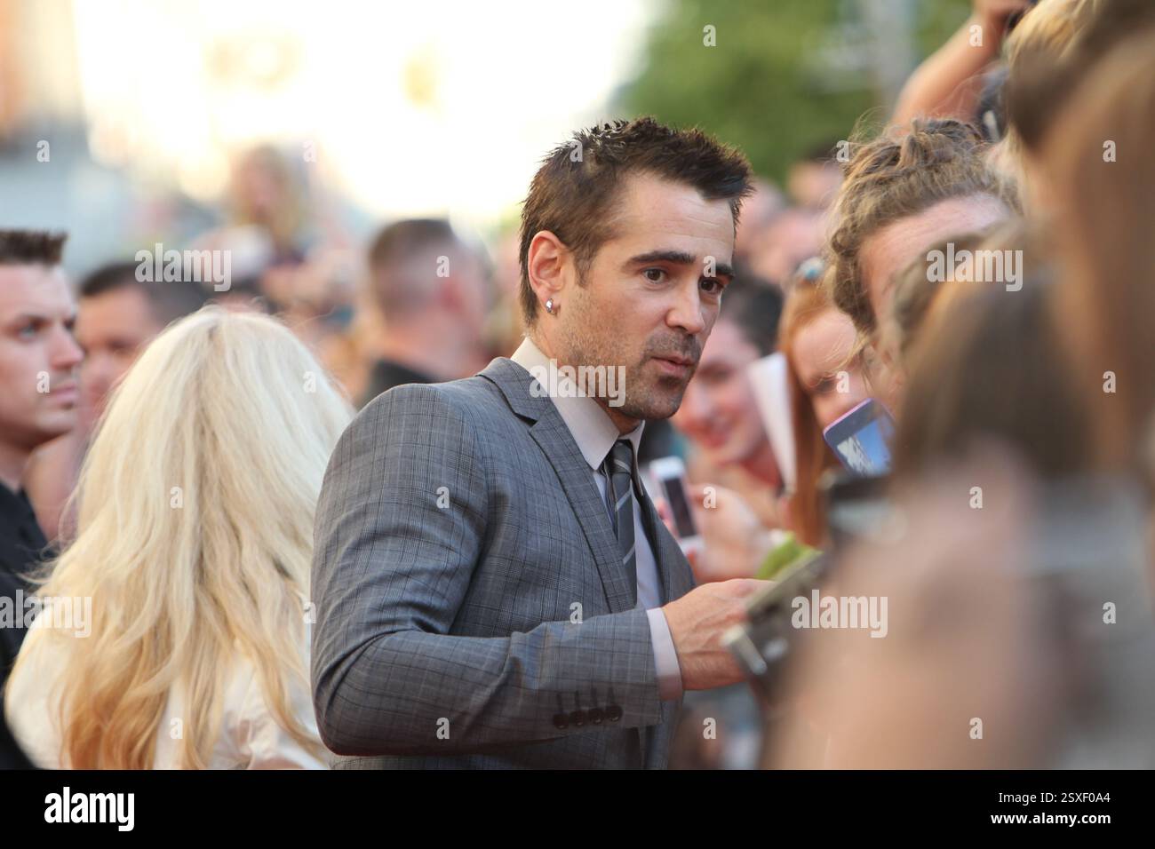 Dublin, Ireland - 14th August 2012 - Colin Farrell with fans on the red ...