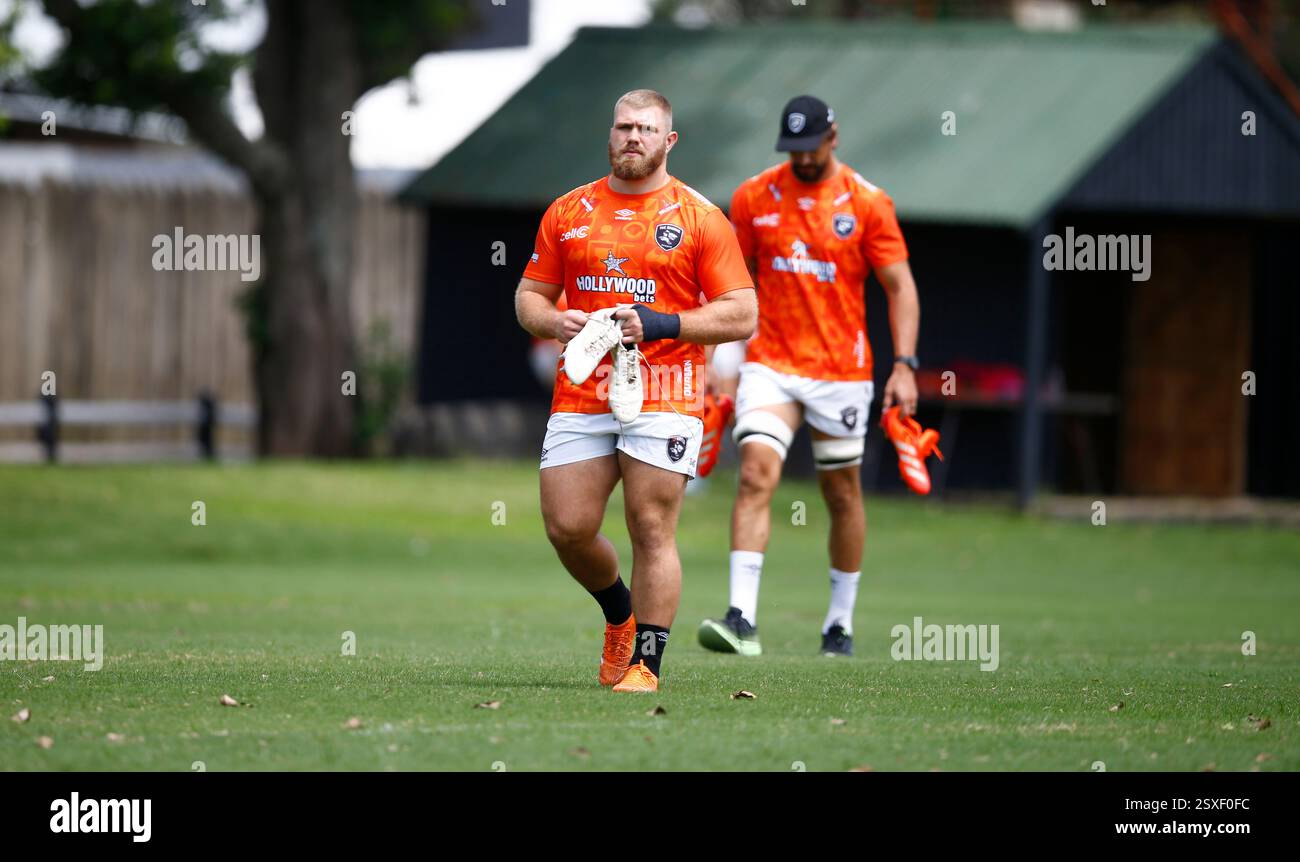Durban, South Africa. 24th Feb, 2025. Hanro Jacobs of the Hollywoodbets ...