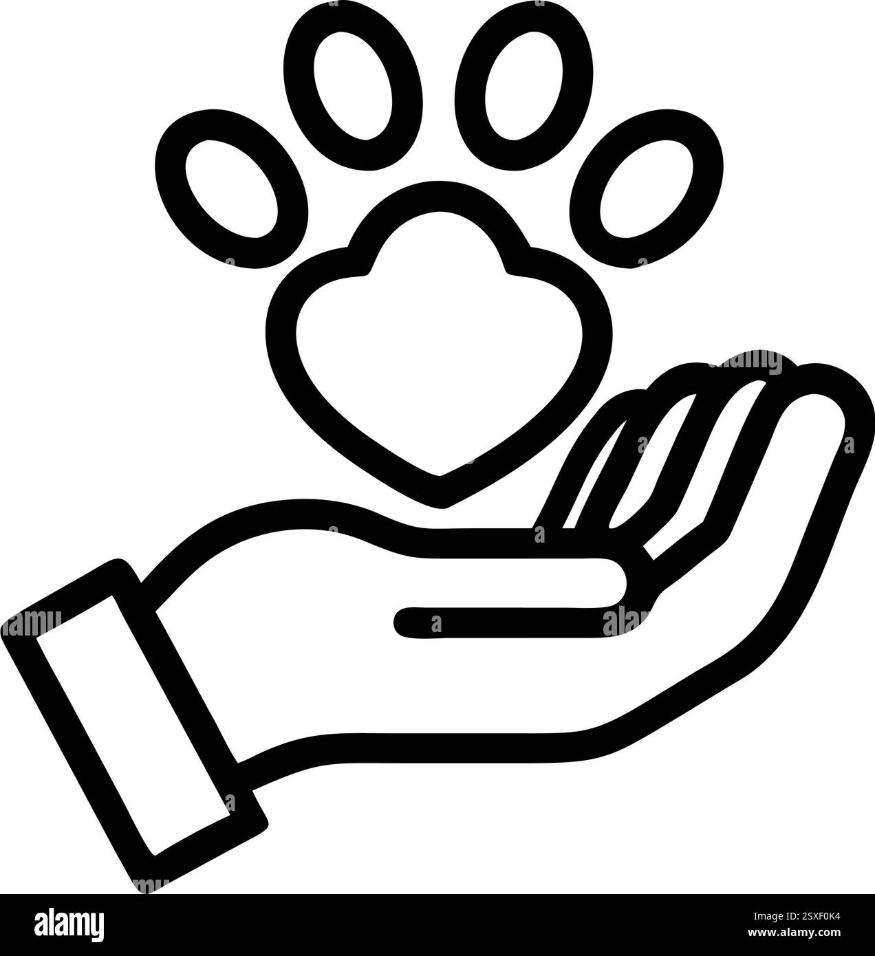 Pet Adoption Helping Hand Icon Stock Vector Image & Art - Alamy