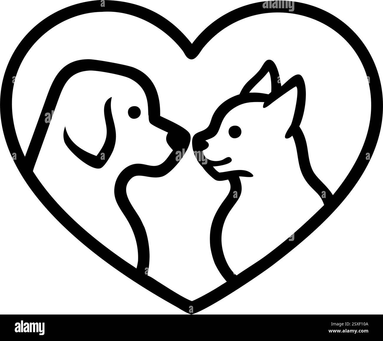 Pet Adoption Heart Icon Stock Vector Image & Art - Alamy
