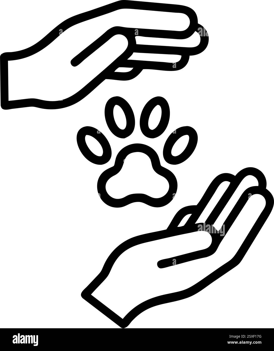 Pet Adoption Gentle Hands Icon Stock Vector Image & Art - Alamy