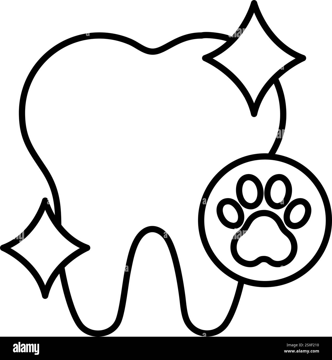 Pet Dental Sparkling Tooth Icon Stock Vector Image & Art - Alamy