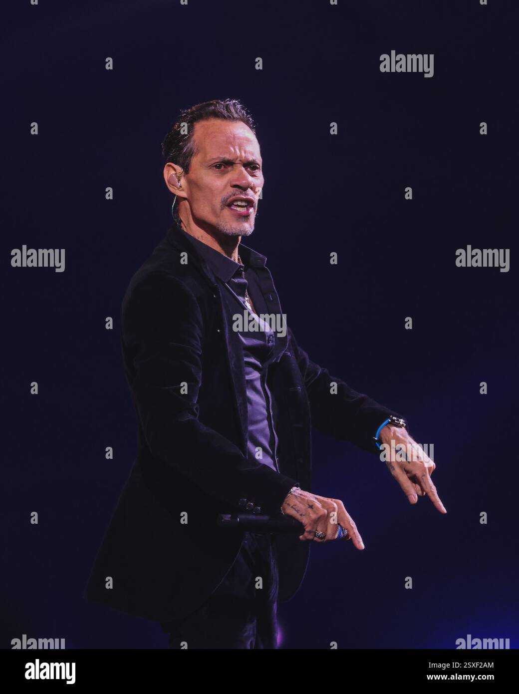 Singer Marc Anthony performs in concert during the 64th Viña del Mar ...