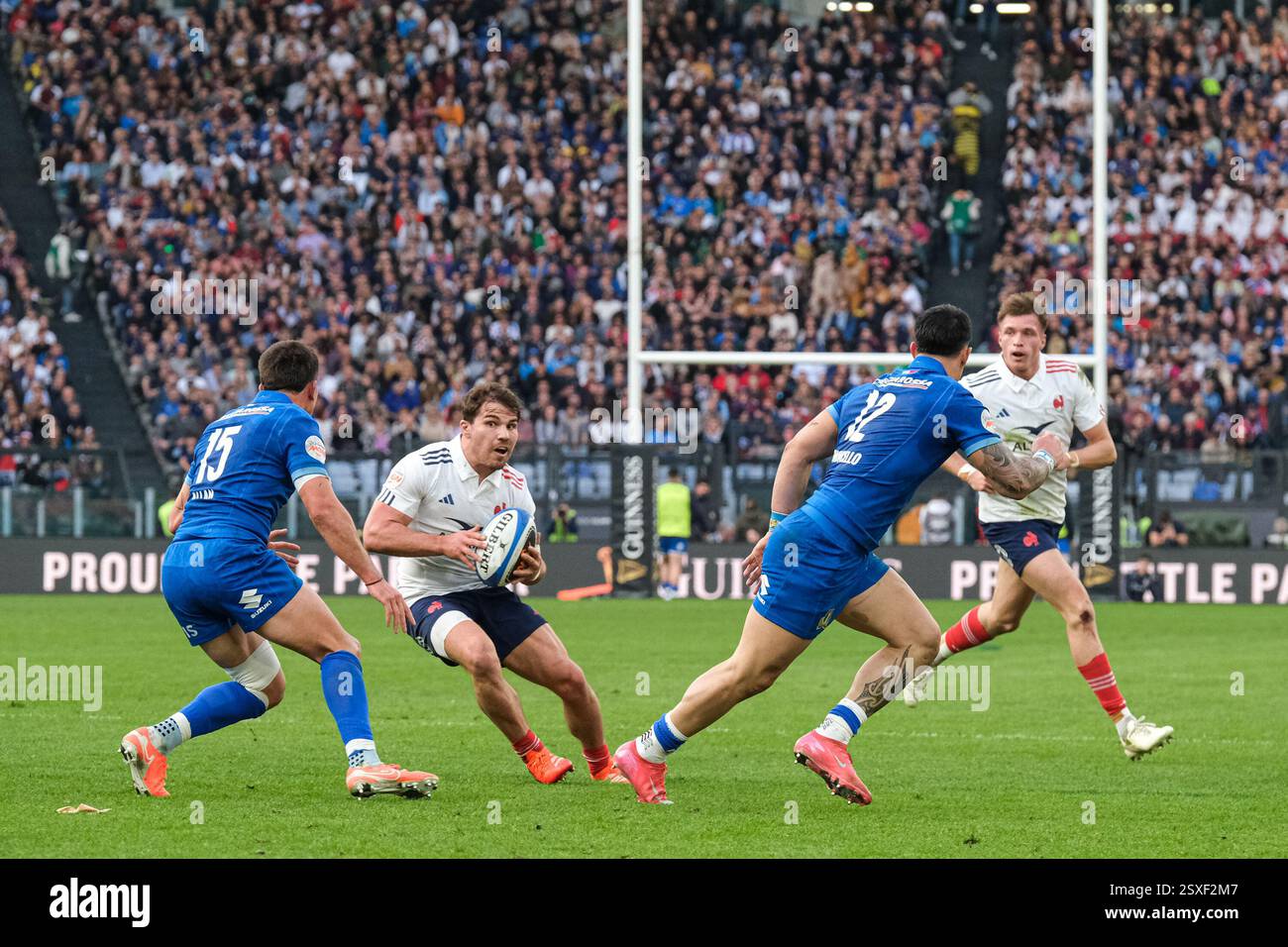 Antoine Dupont of Fance during the match between Italy and France in the Guinness Six Nations ...