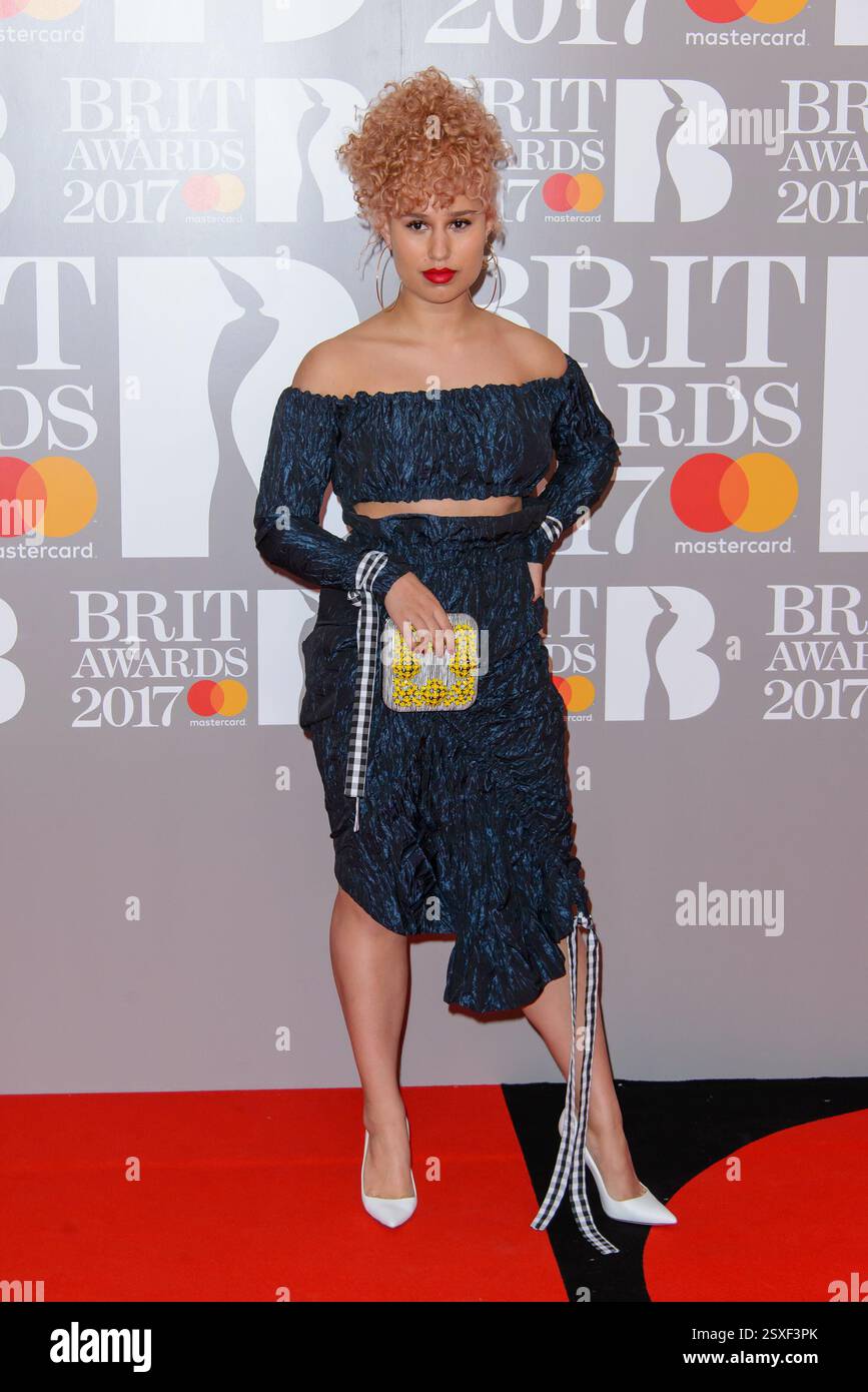 Raye arrives at the The BRIT Awards 2017 Red Carpet Arrivals on the ...