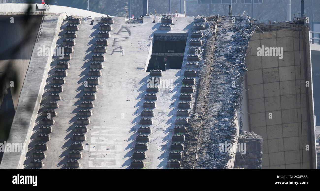 Dresden, Germany. 24th Feb, 2025. View of the bridge span of the ...