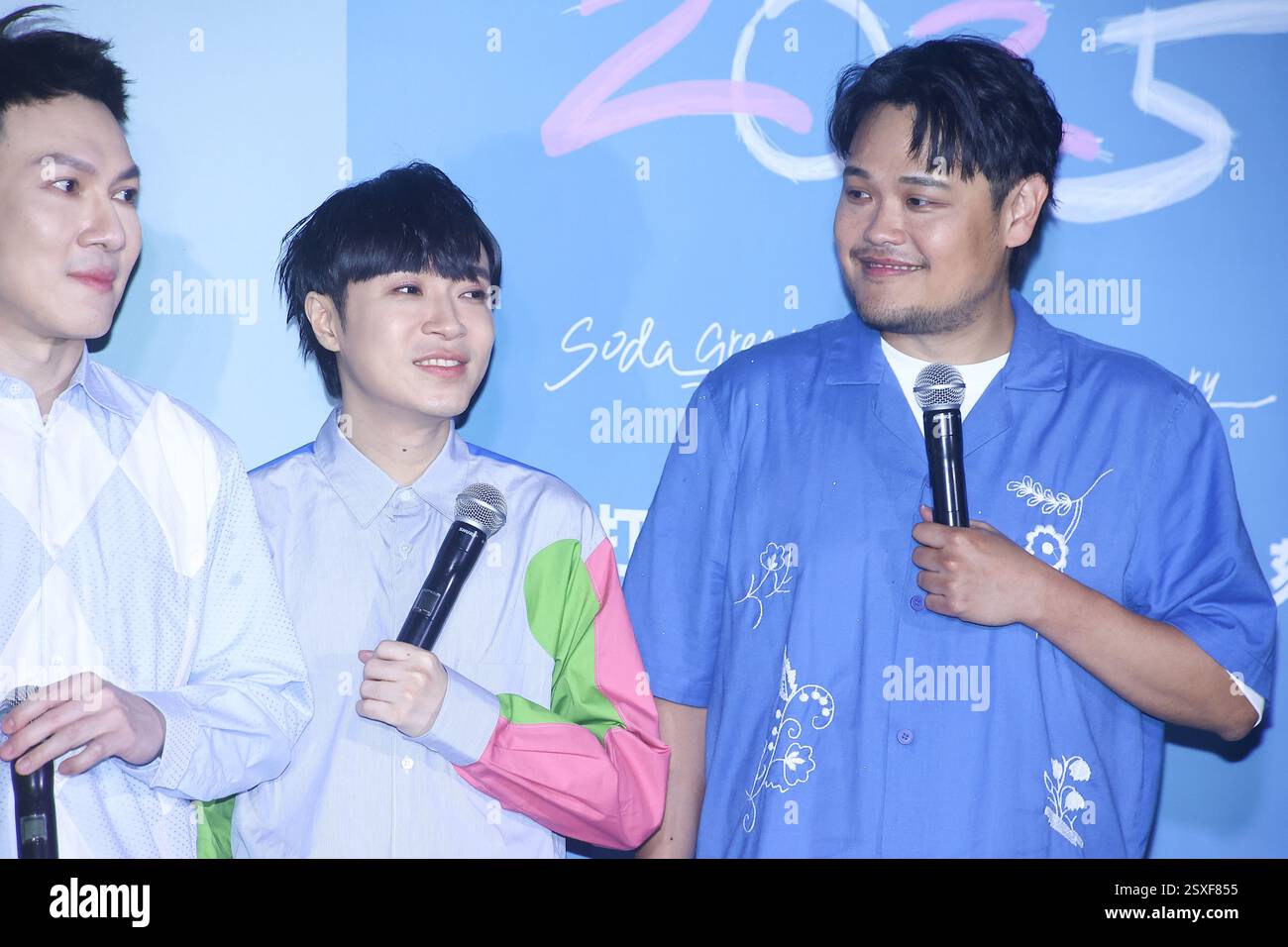 TAIPEI, CHINA - FEBRUARY 23, 2025 - Taiwanese band Sodagreen attends a ...