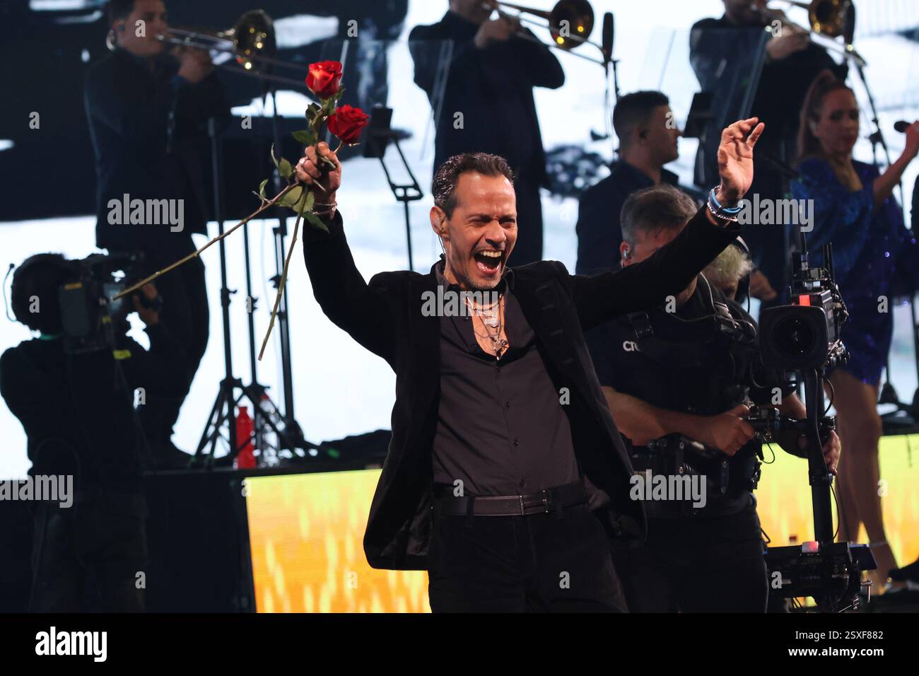 Singer Marc Anthony performs in concert during the 64th Viña del Mar ...